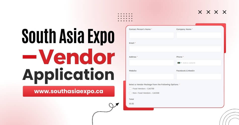 South Asia Expo Vendor Application